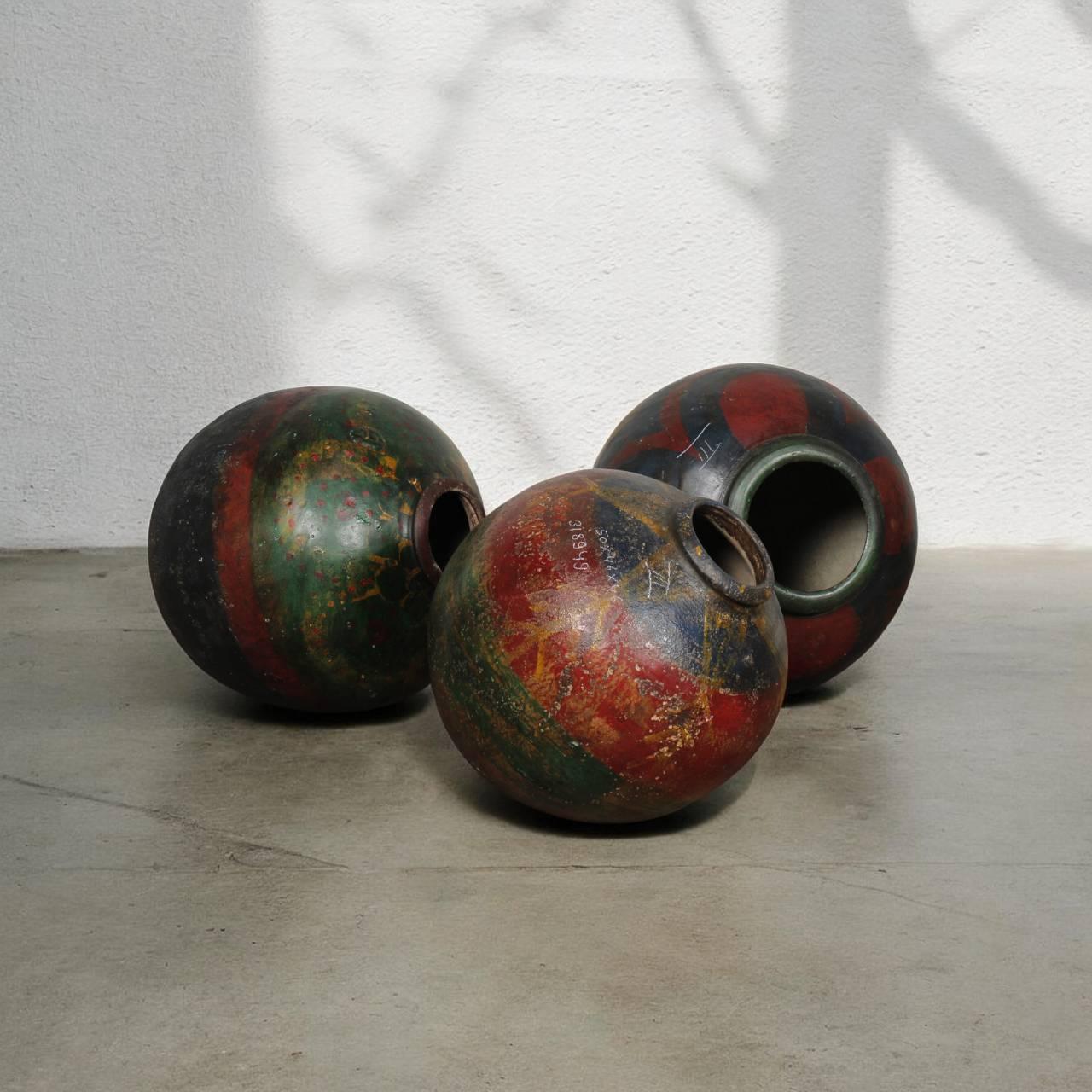 Antique Style Multicolor Clay Pot