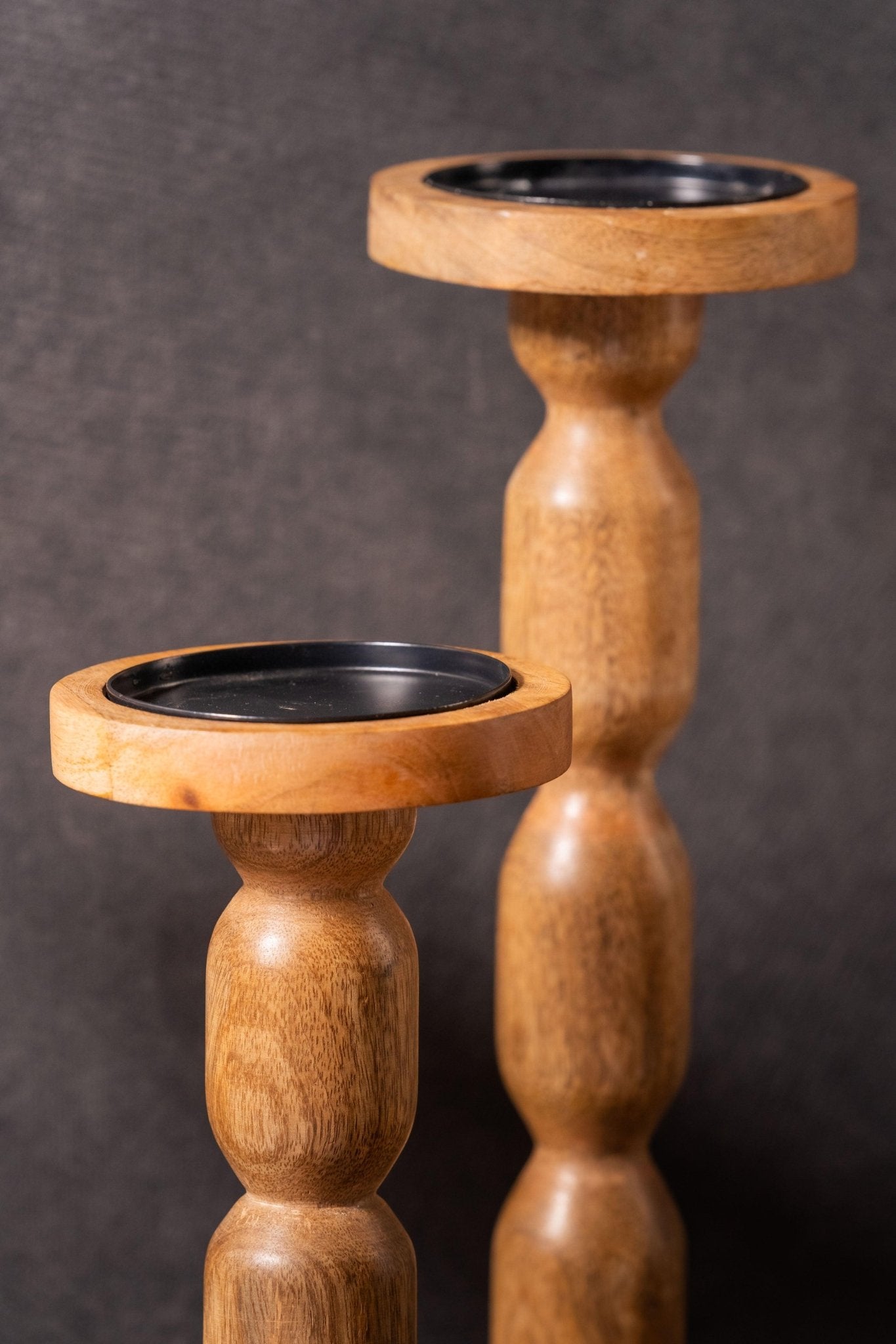 Earthy Essence Candle Stand - Set of 3
