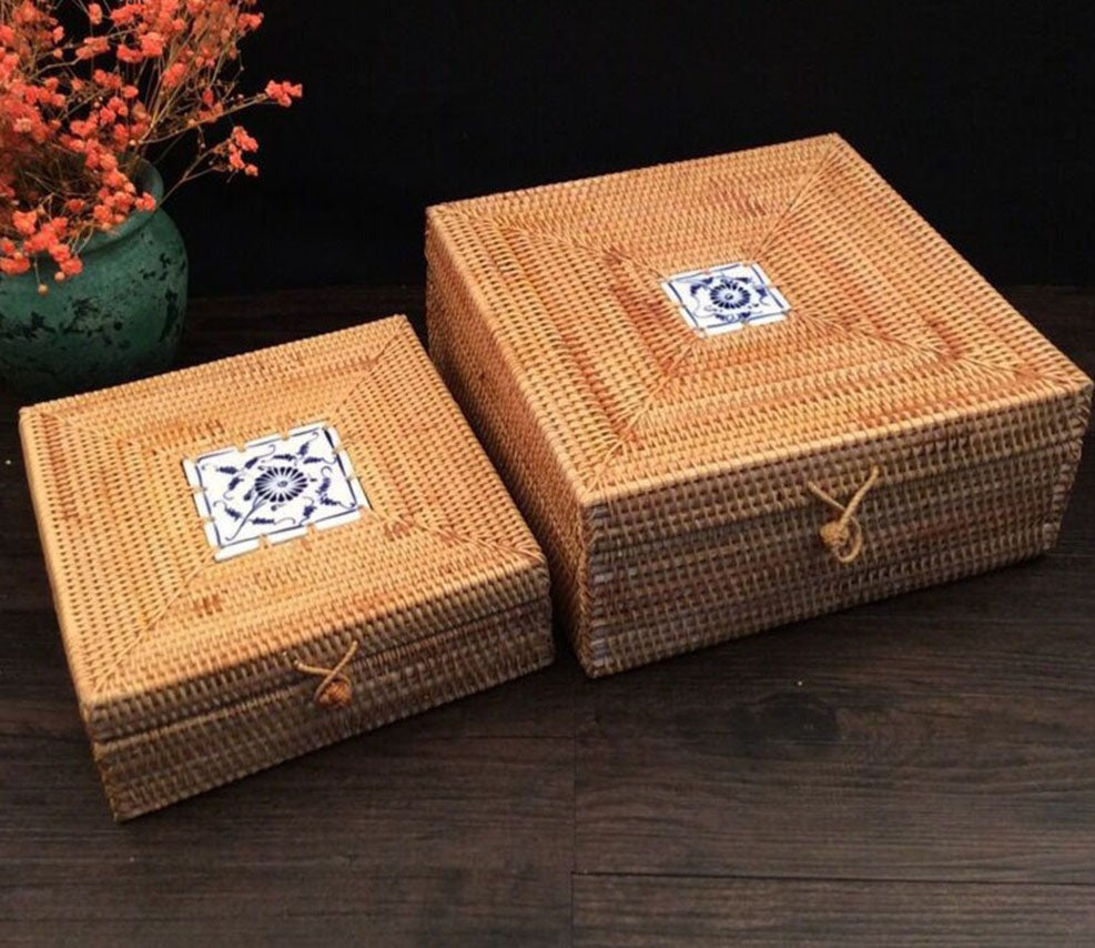 Designer Rattan Storage Box– TESU